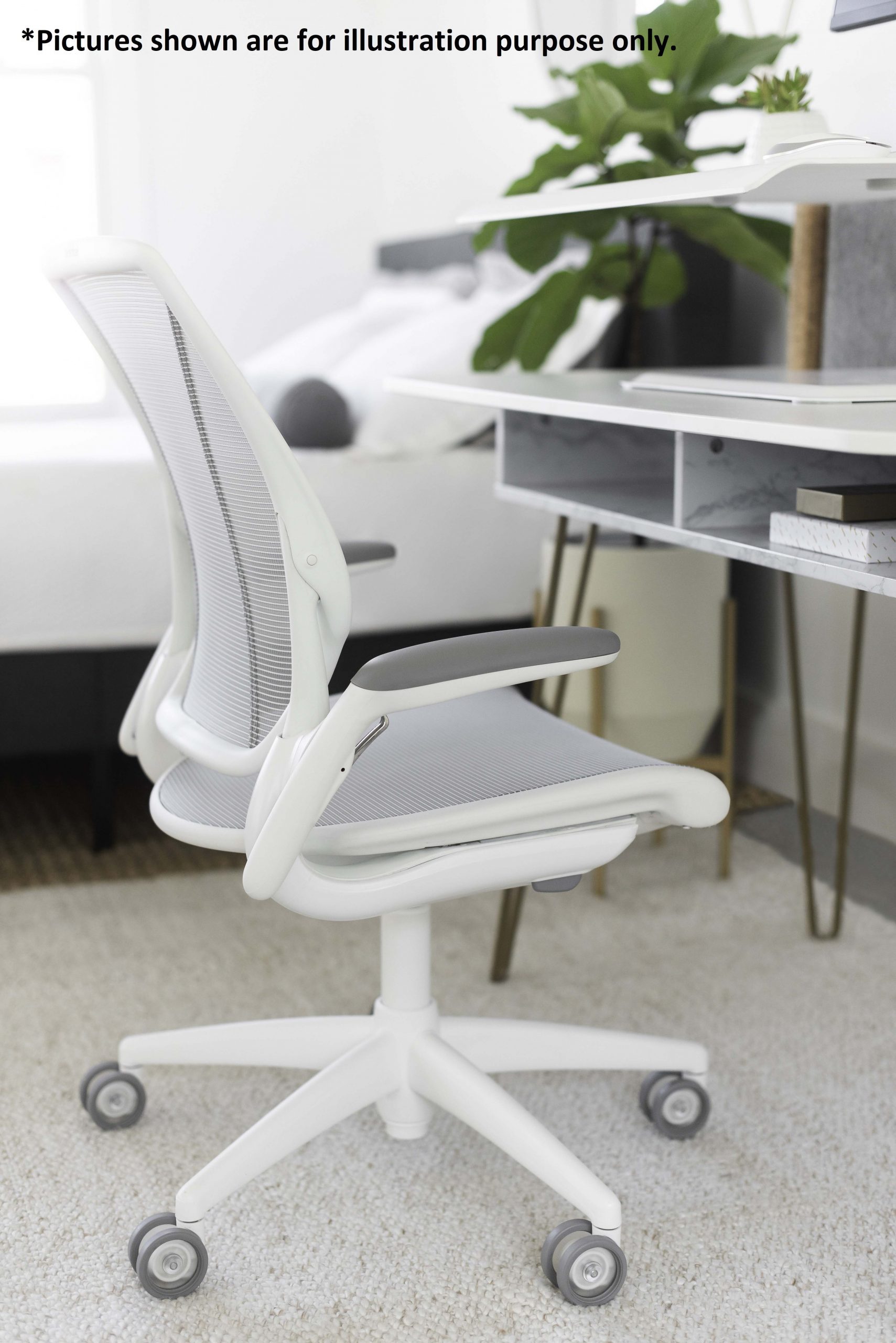 Humanscale Diffrient World Chair | White Frame - Mesh Seat